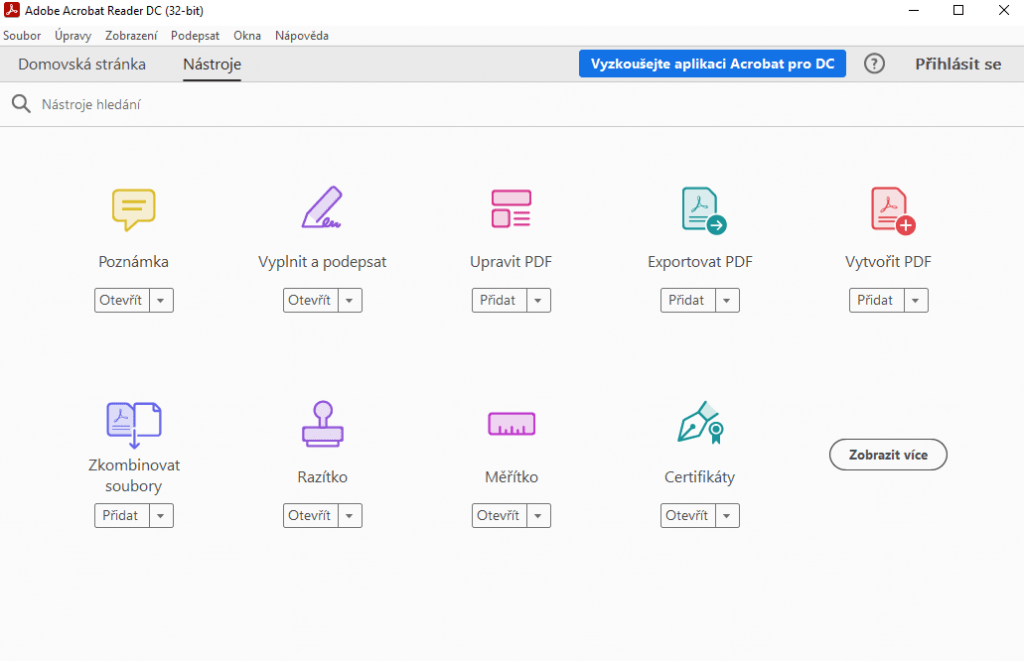 Adobe Reader DC WinTip cz